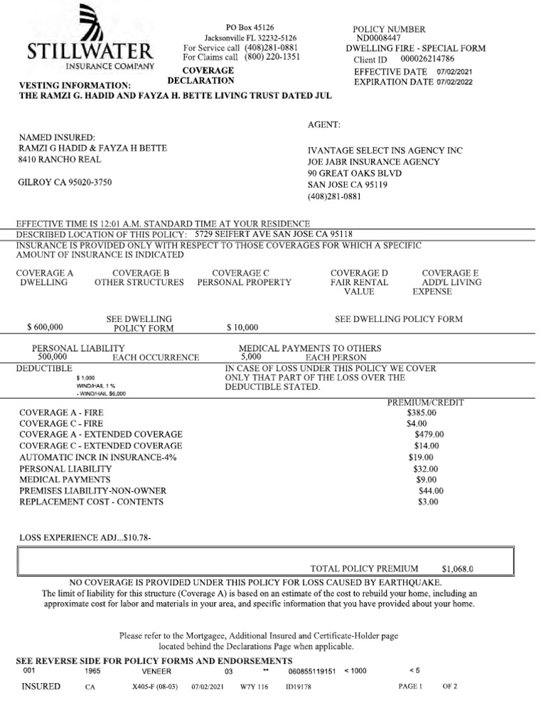Fayza (Amended Declaration For The Seifert Property) | PDF
