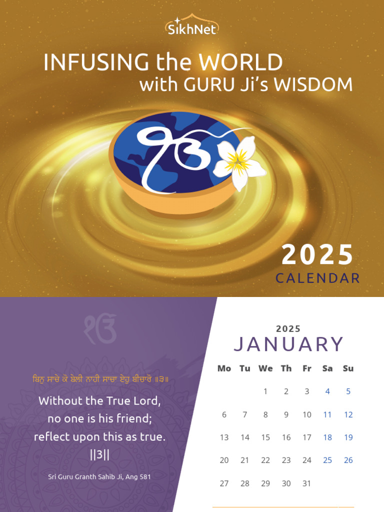 Sikh Calendar 2025 Overview | PDF | Punjab | Bhakti Movement