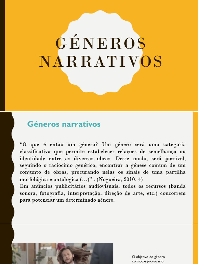 Tipos de Gêneros Narrativos no Cinema | PDF | Comédia | Gênero