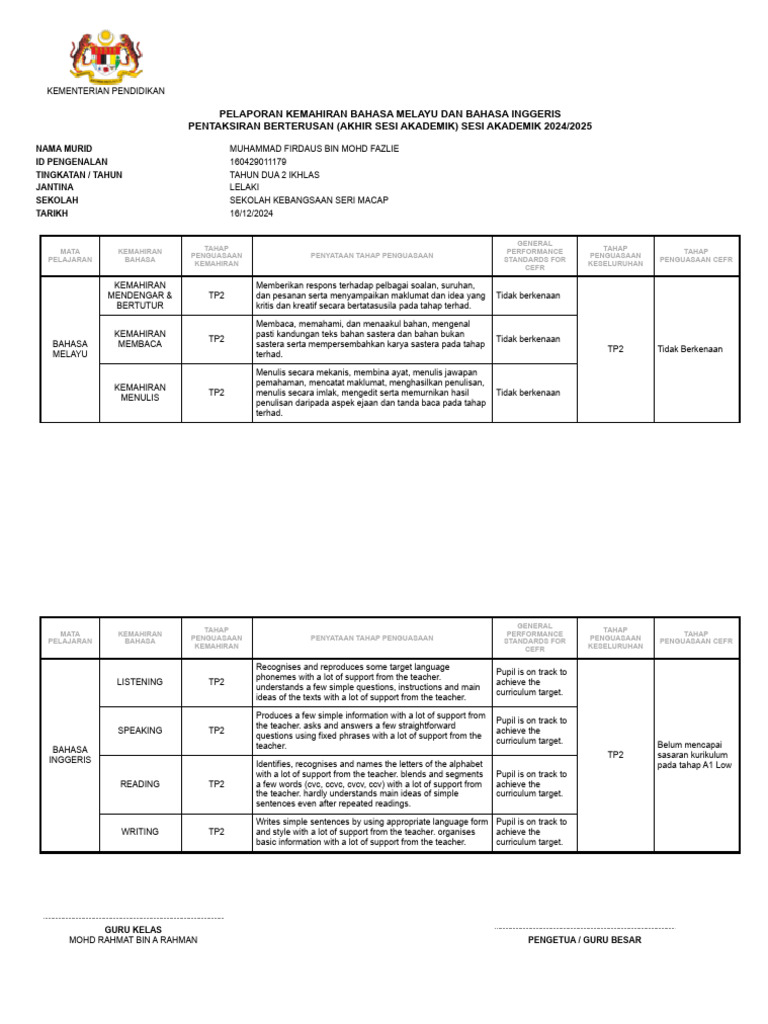 FIRDAUS PBD KEMAHIRAN BM BI AKHIR | PDF