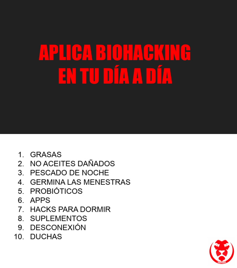 APLICA BIOHACKING EN TU DÍA A DÍA | PDF