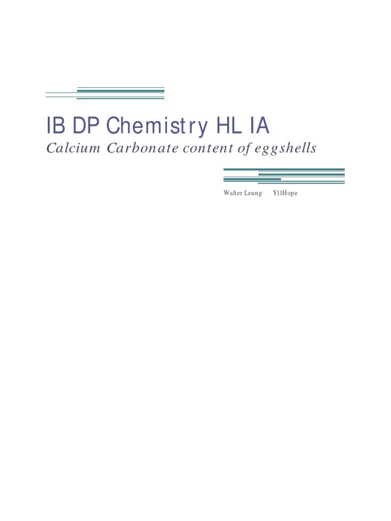 Chem IA | PDF | Titration | Chemistry