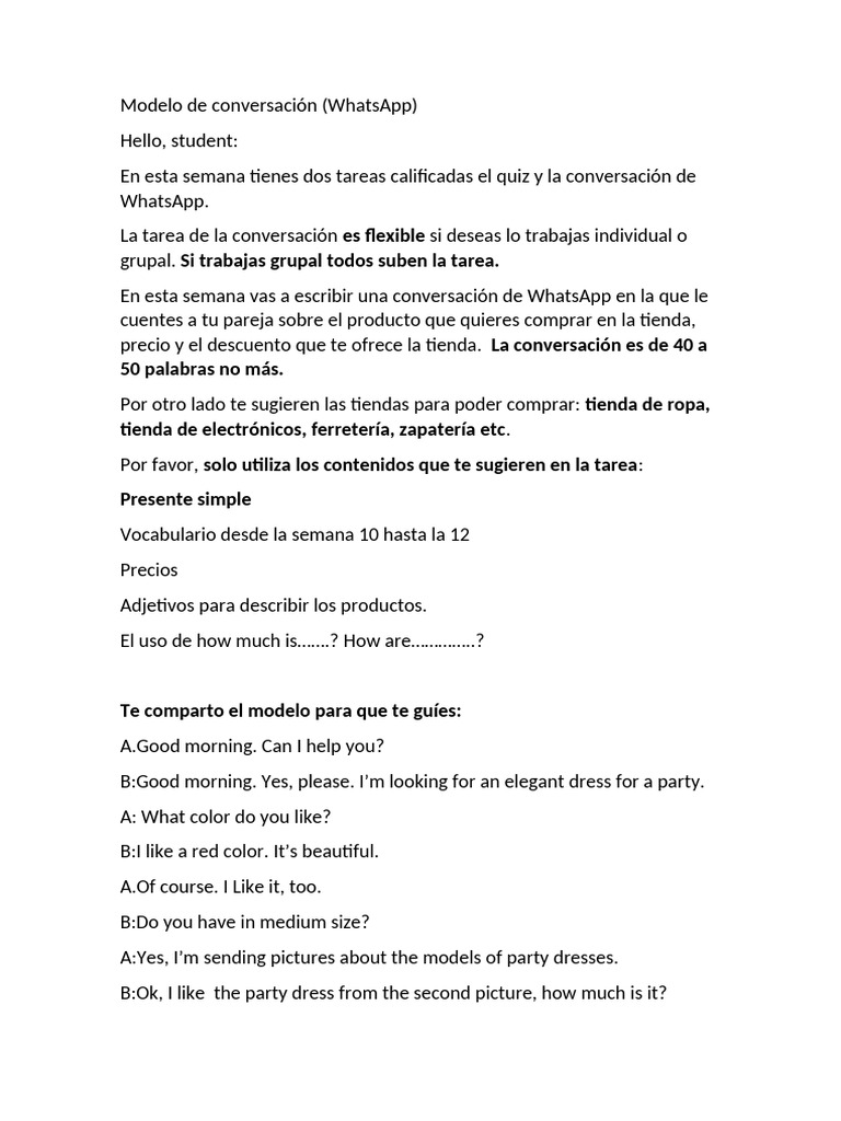 Modelo de Conversación | PDF