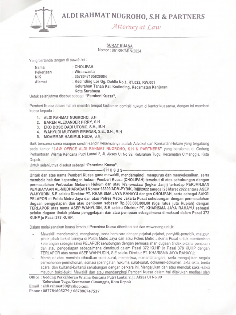 SCAN SURAT KUASA UMI | PDF