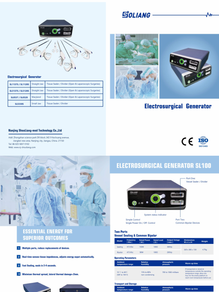 Electrosurgical Generator SL100-Nanjing Shouliang-Med | PDF
