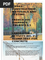 Lab Report Slump Test | PDF | Concrete | Secondary Sector Of The Economy