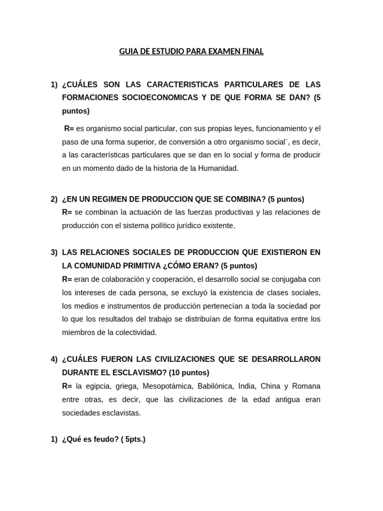 Guía de Estudio para Examen Final de Economía | PDF | Mercado (economía ...