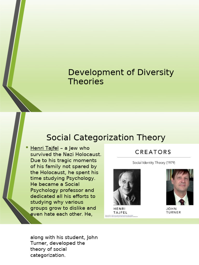 Unit 1a - Development of Diversity Theories | PDF | Prejudices | Social ...