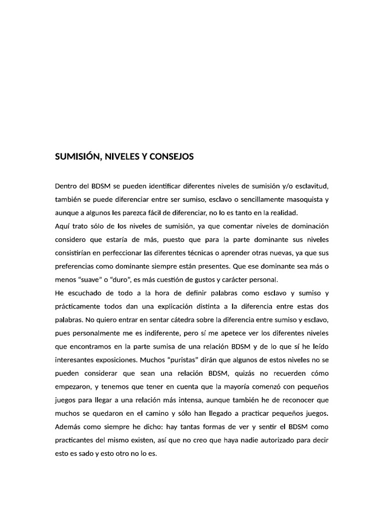 LIB00915 Sumisión, Niveles y Consejos | PDF
