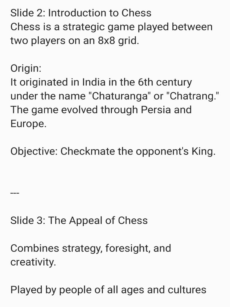 Chess | PDF