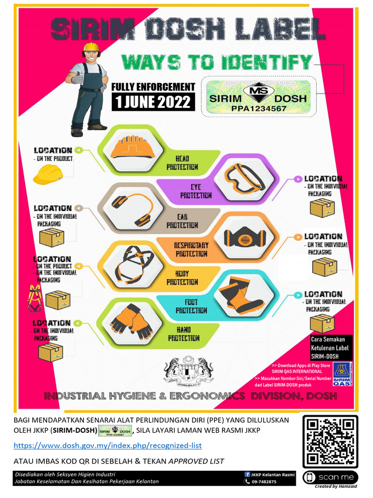 PPE Label Sirim-Dosh (Edit) | PDF