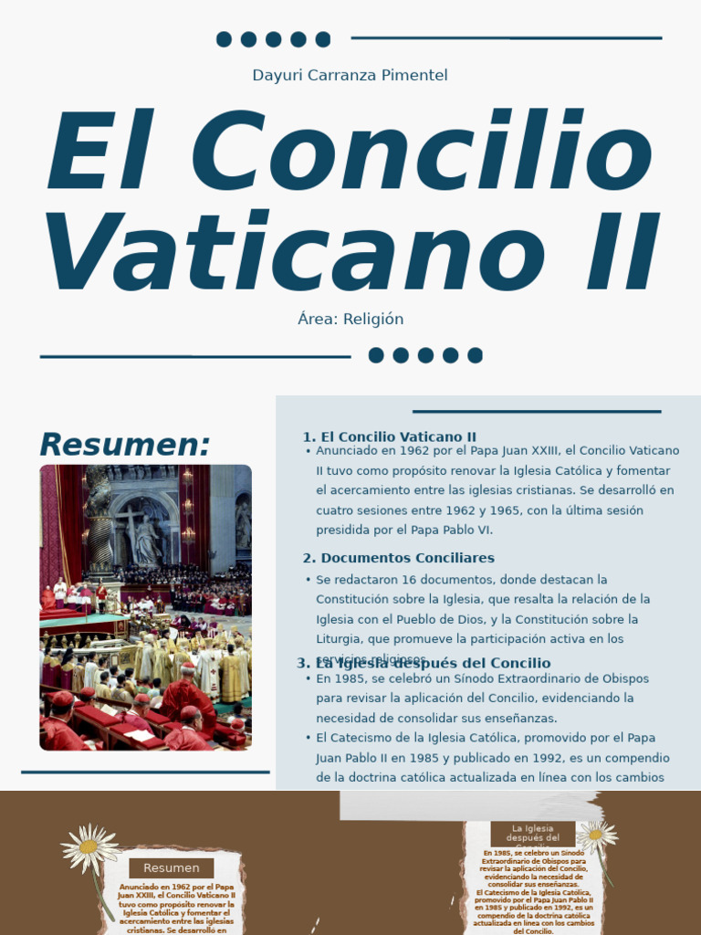 El Concilio Vaticano II | PDF | Concilio Vaticano II | Iglesia Católica