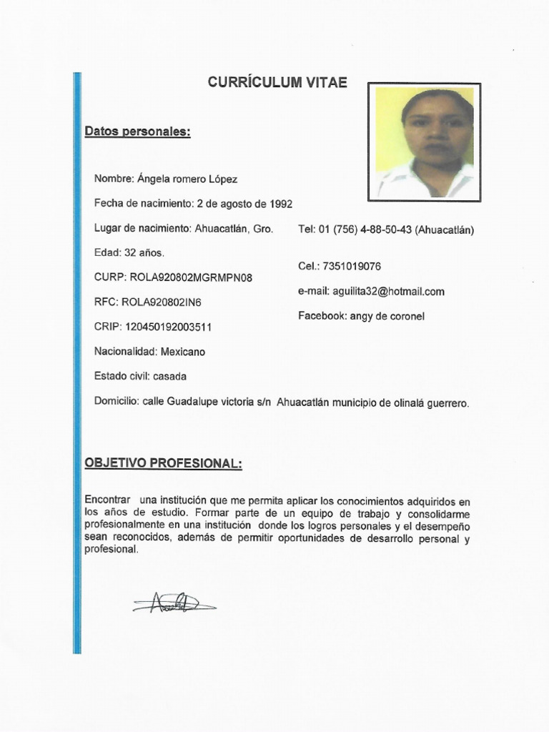 Curriculum Angela 2 | PDF