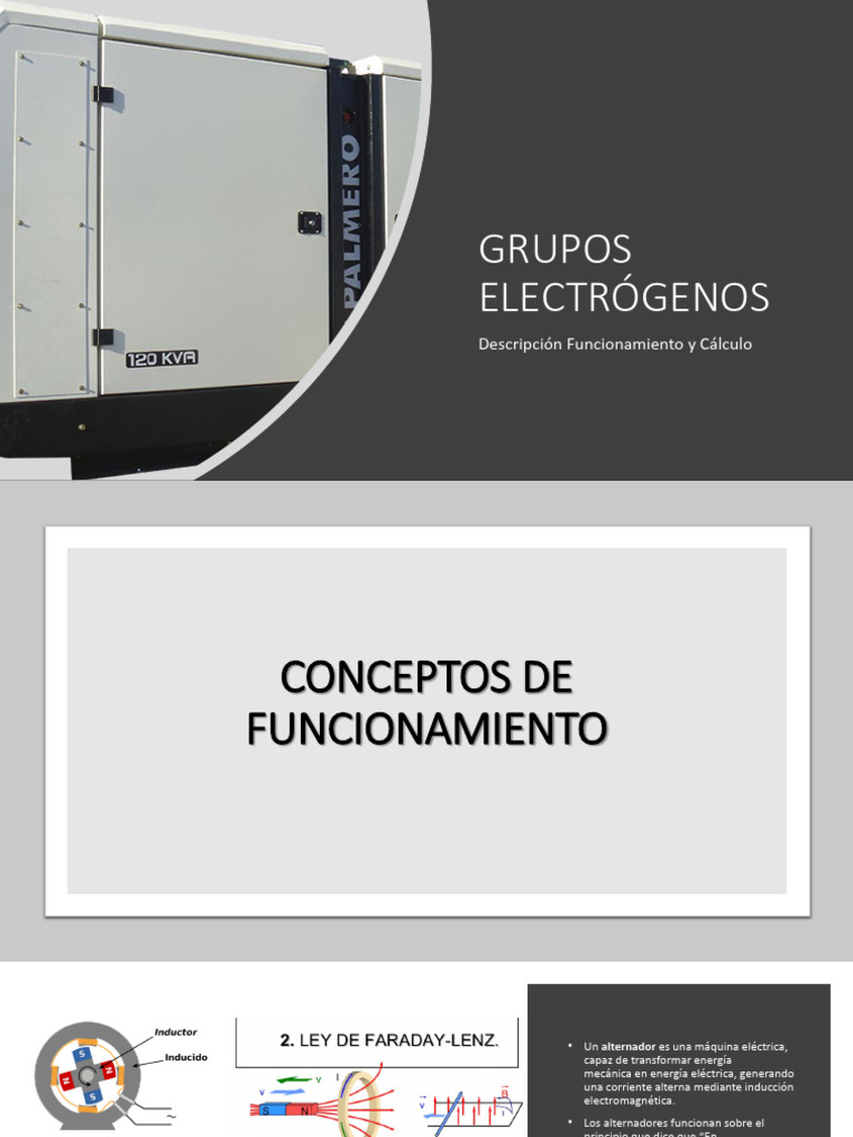 3 - Grupos Electrògenos | PDF | Motor eléctrico | Ingenieria Eléctrica