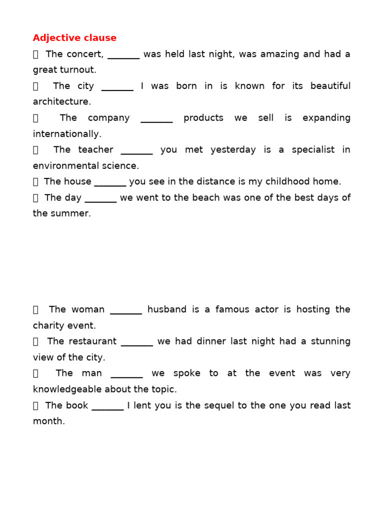 Soal Adjective Clause & Conjunction Kelas 11 | PDF