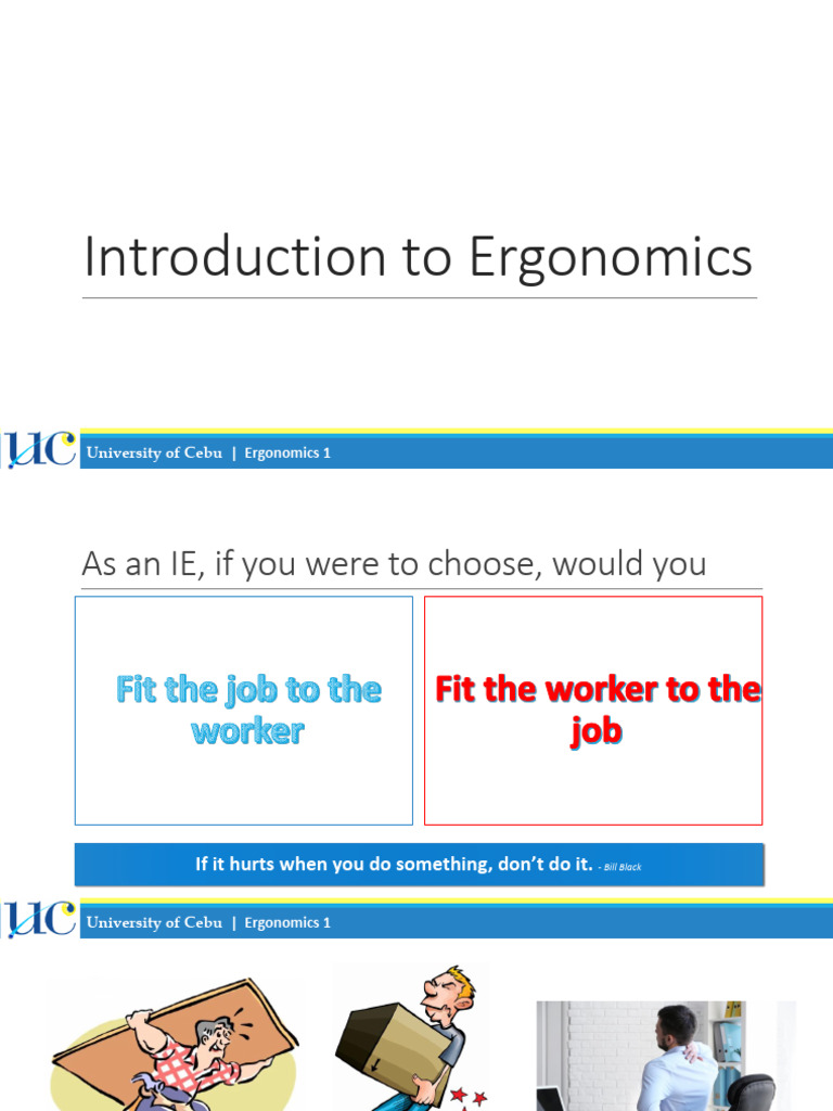 Introduction To Ergonomics 08 21 24 | PDF | Human Factors And ...