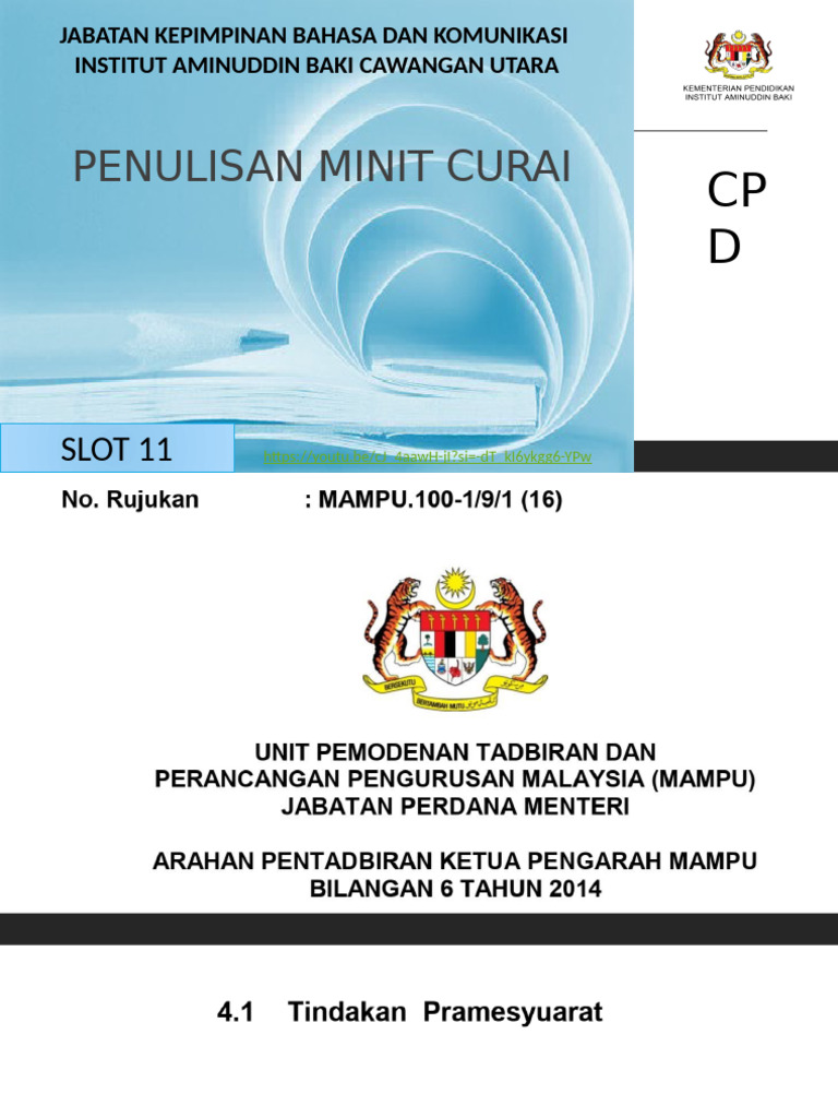 Penulisan Minit Curai | PDF