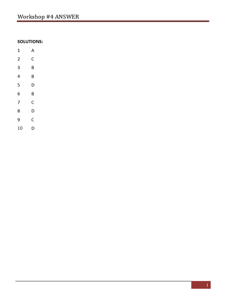 PMP WORKSHOP ANSWER | PDF