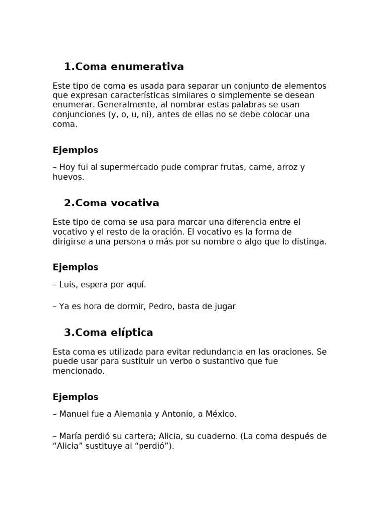 El Uso de La Coma | PDF | Oración (Lingüística) | Asunto (gramática)