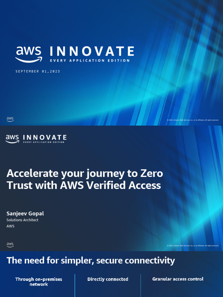 Slides Accelerate Your Journey To Zero Trust With AWS Verified Access | PDF | Amazon Web ...