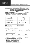 Btech-1-Sem 1 Sample Paper | PDF | System Of Linear Equations | Mathematics