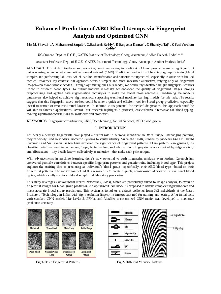 Predict Blood Groups via Fingerprints | PDF | Fingerprint | Artificial Neural Network
