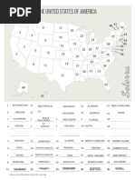 The U.S. 50 States - Map Quiz Game | PDF | The United States | Southern ...