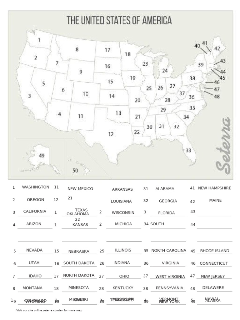 us-states-map-quiz (2) (1).pdf (2) | PDF | Western United States ...