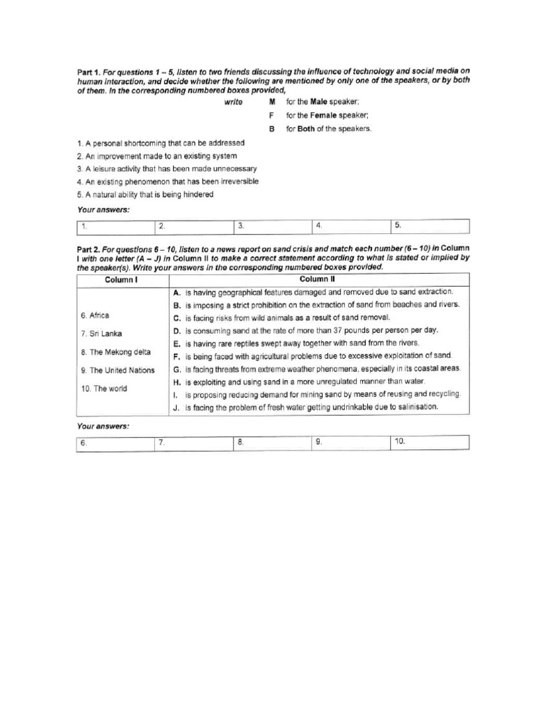 Listening NEC 2024.2 | PDF