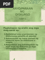 Mga Uri NG Diskurso | PDF