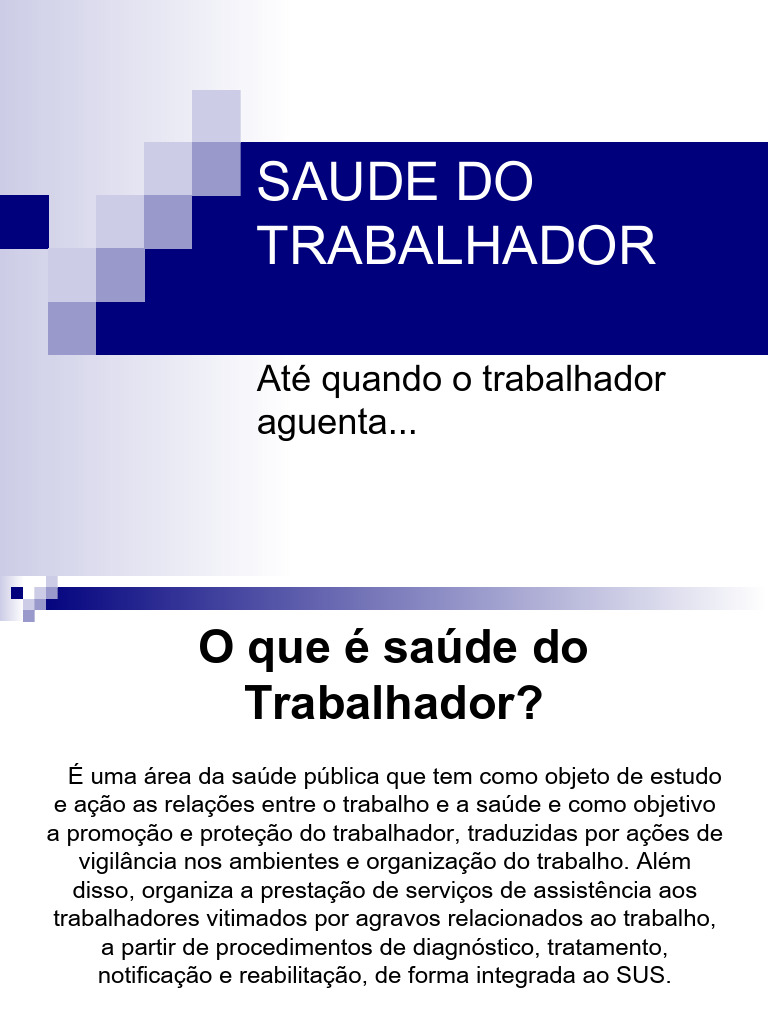 Vigilância A Saude Do Trabalhador - PPT - 20241207 - 151418 - 0000 | PDF | Epidemiologia ...