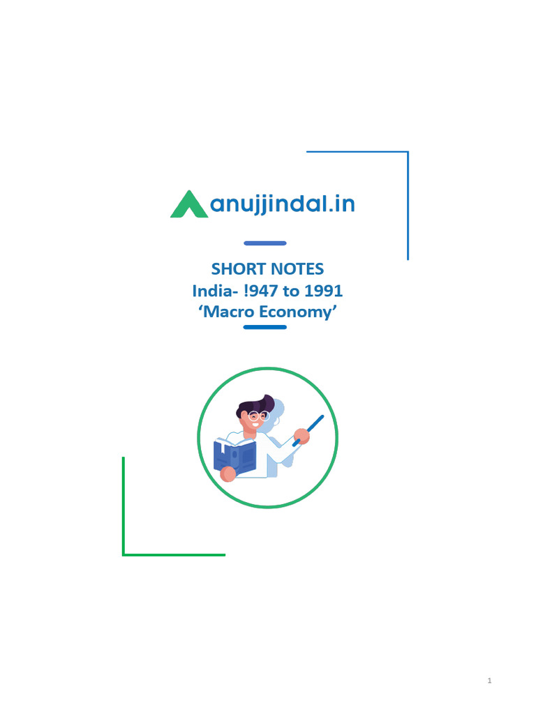 Short Notes India- 1947 to 1991 Macro Economy (PDF) | PDF | Saving ...