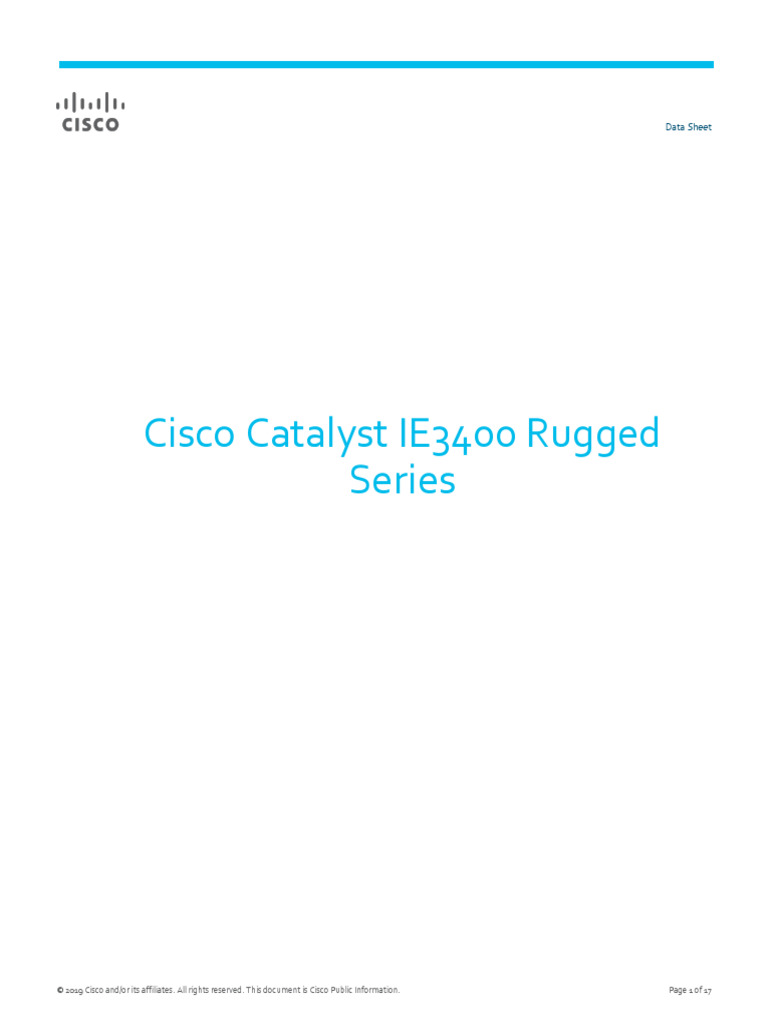 Cisco-IE-3400 Industrial Switch | PDF | Ip Address | I Pv6
