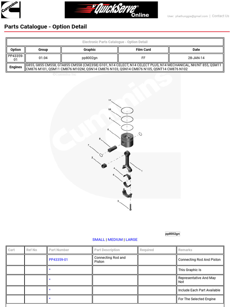 Muc 44 - 3055145 Bearing Housing | PDF | Piston | Vehicle Parts