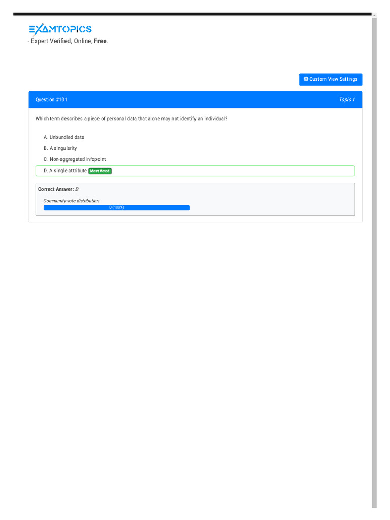 CIPM Exam_Page 3 _ ExamTopics | PDF | Privacy | Online Shopping