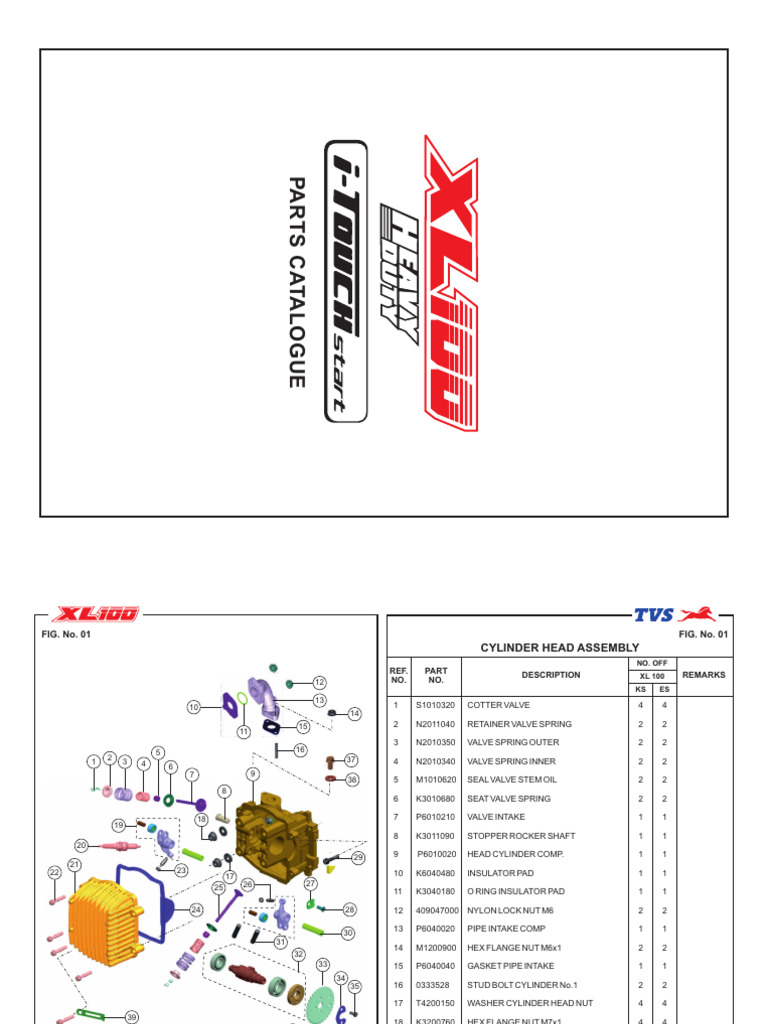 XL 100 Parts Catalogue Overview | PDF | Carburetor | Piston