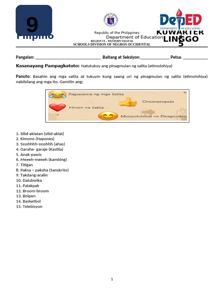 Fil9 - Q3 - Week 5 | PDF