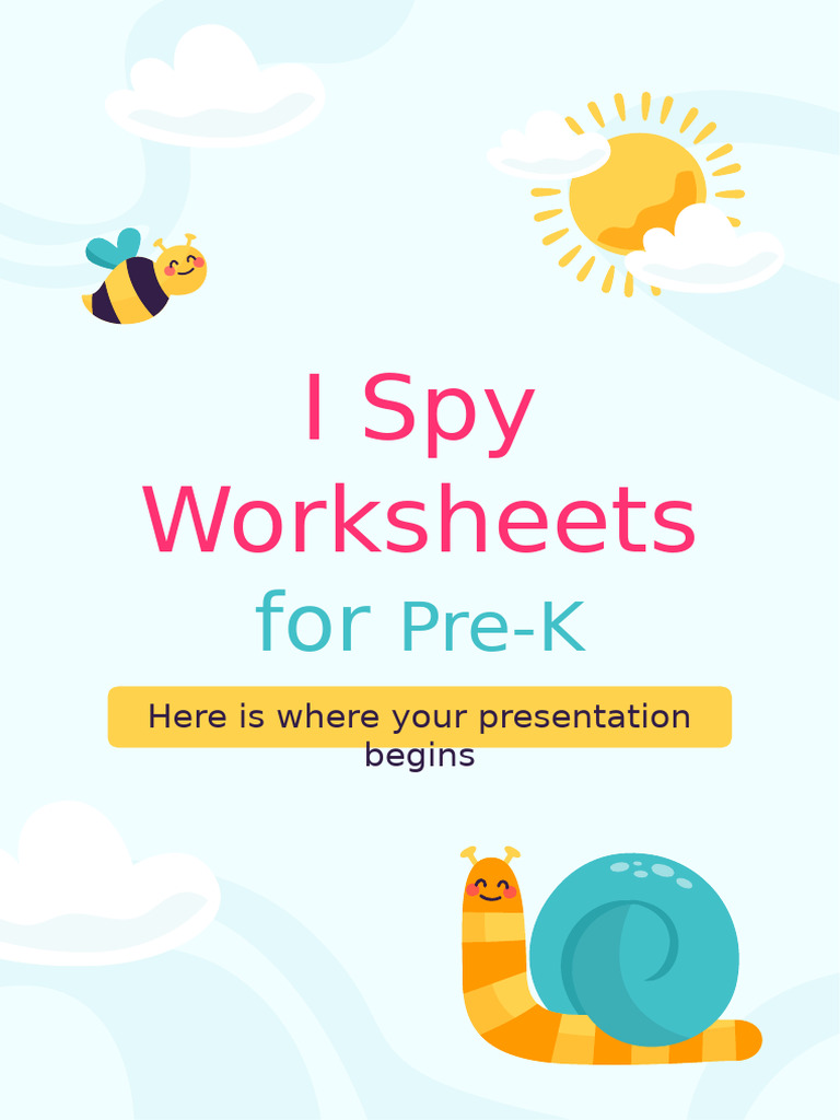 I Spy Worksheets for Pre-K Activities | PDF