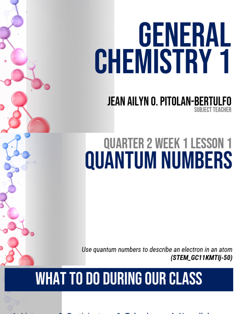 Understanding Quantum Numbers in Chemistry | PDF | Atomic Orbital | Quantum Mechanics