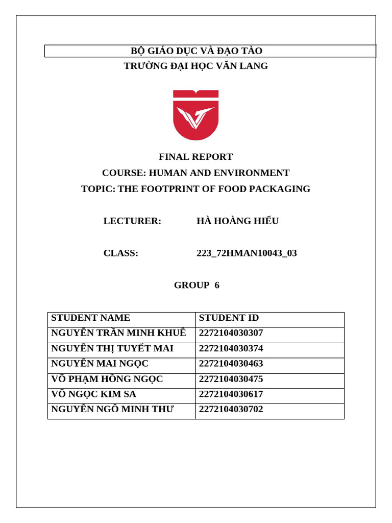223 - 72HMAN - 10043 - 03 - Nhom06 | PDF | Plastic | Waste