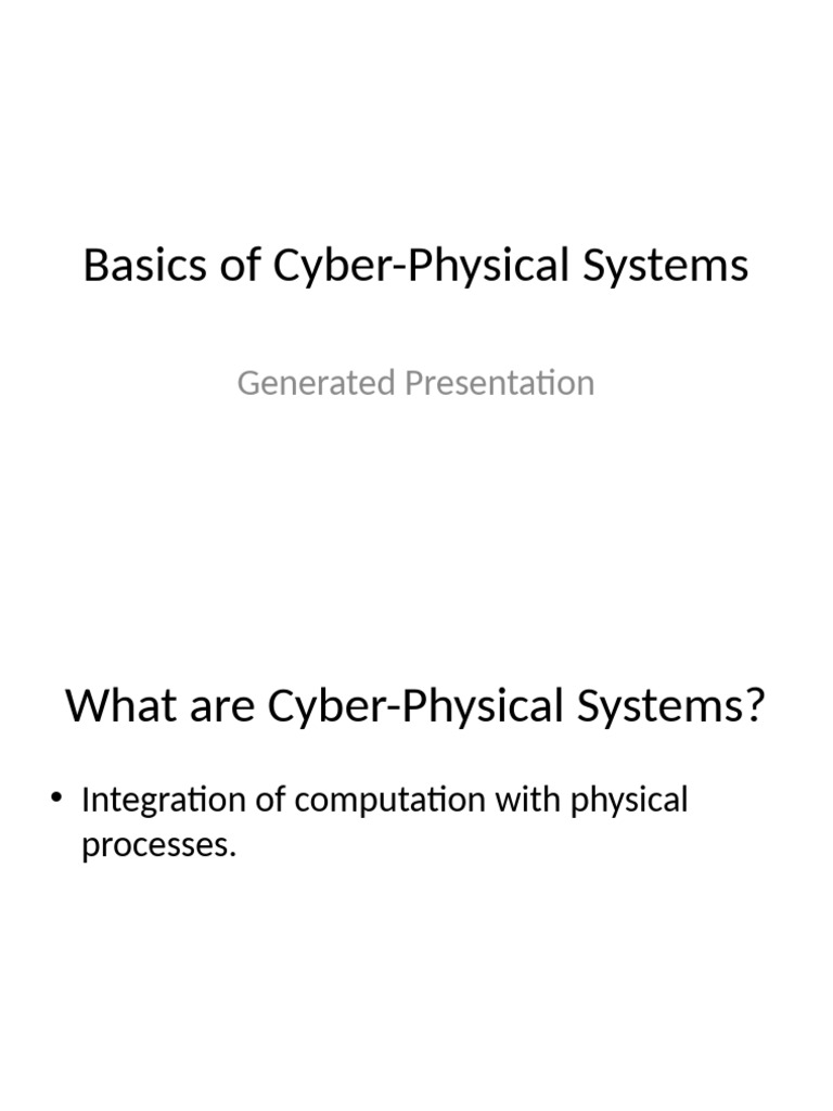 Cyber Physical Systems | PDF