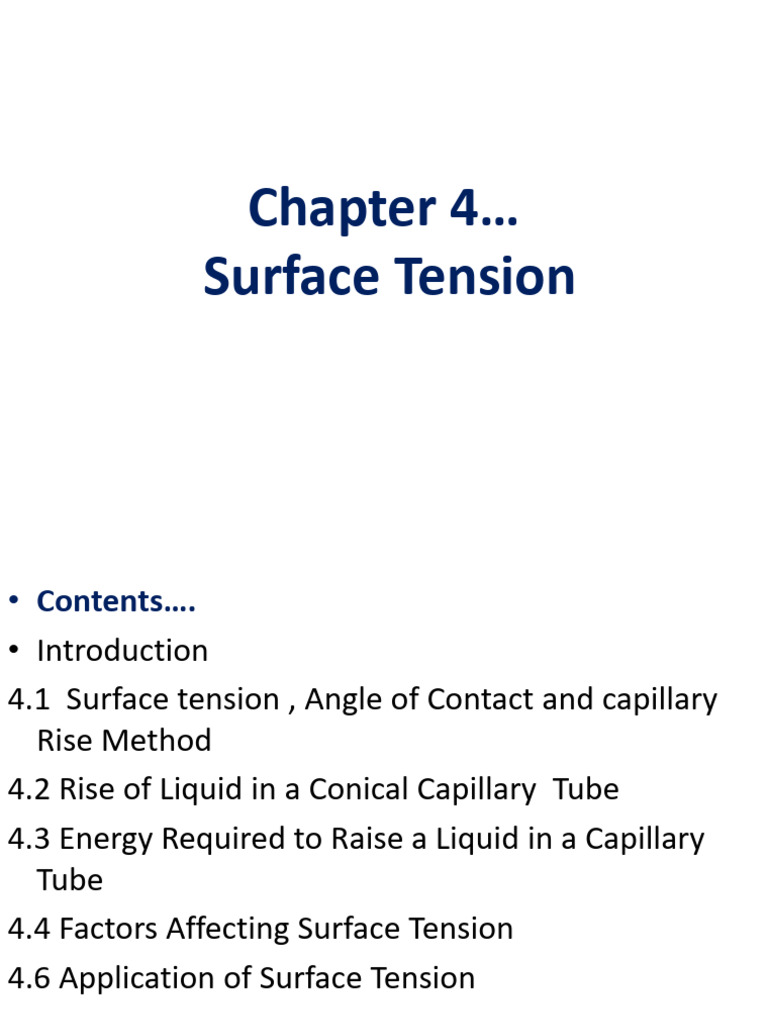 Surface Tension | PDF | Surface Tension | Physical Quantities
