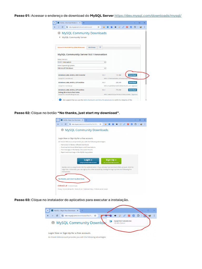 instalacao_mysql_workbench | PDF | Bancos de dados | Senha
