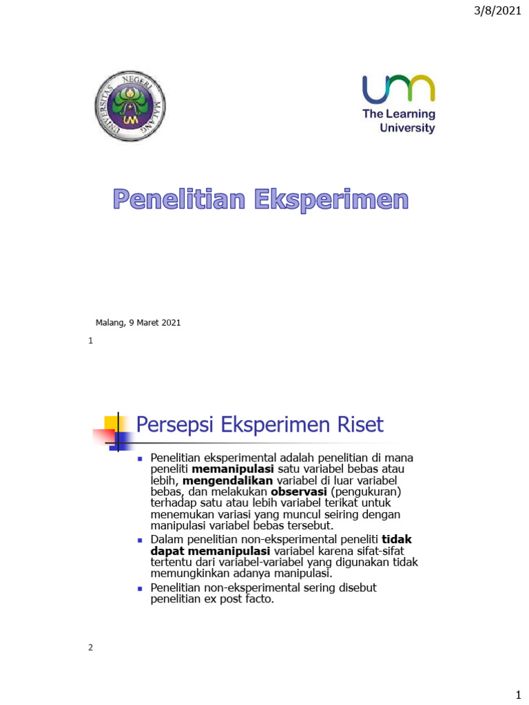 !fix932021 Penelitian Eksperimen | PDF