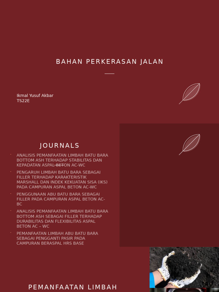 Bahan Perkerasan Jalan Ikmal | PDF