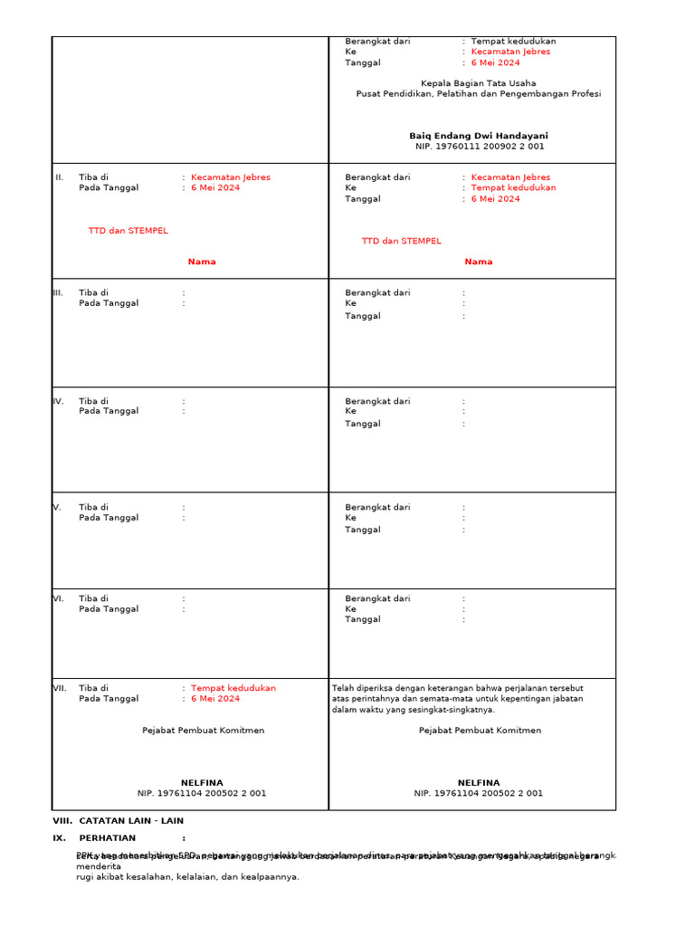 8. SPD_lembar tiba | PDF