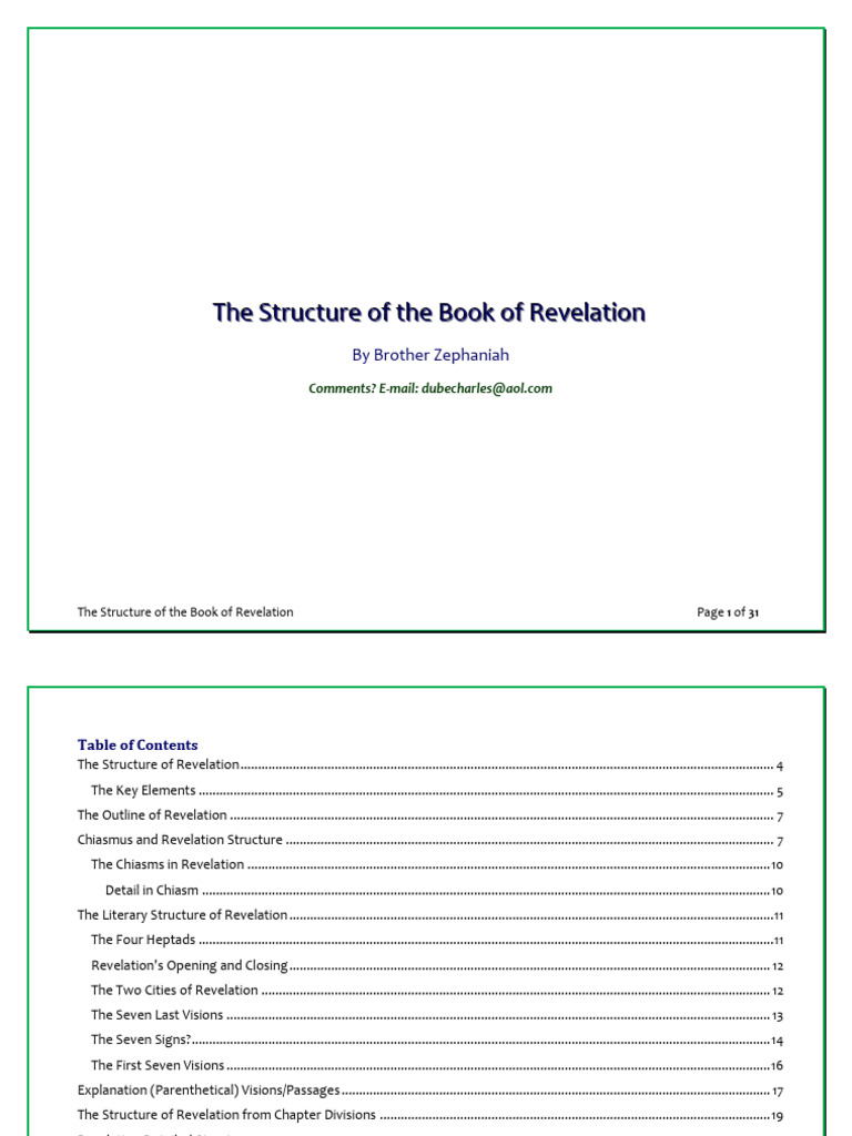 Understanding Revelation's Structure | PDF | Millennialism | Book Of ...
