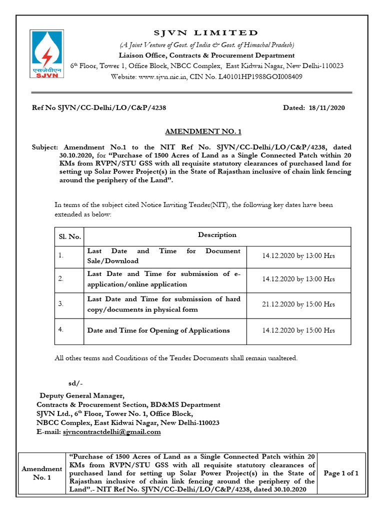 Amendment No. 1 | PDF