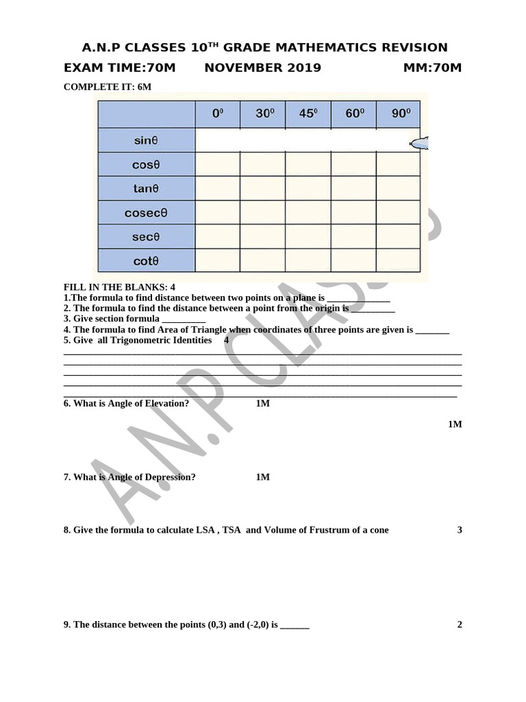 Maths Revision Geometry | PDF | Triangle | Circle