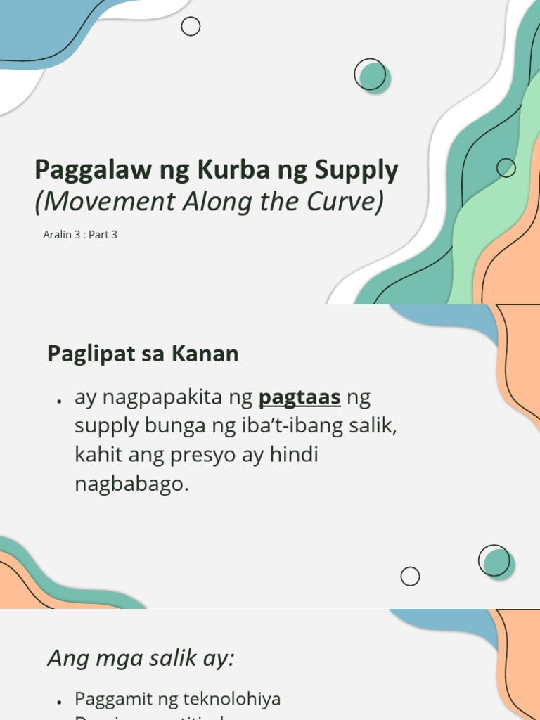 Aralin 3 Paggalaw NG Kurba NG Supply Part 3 | PDF